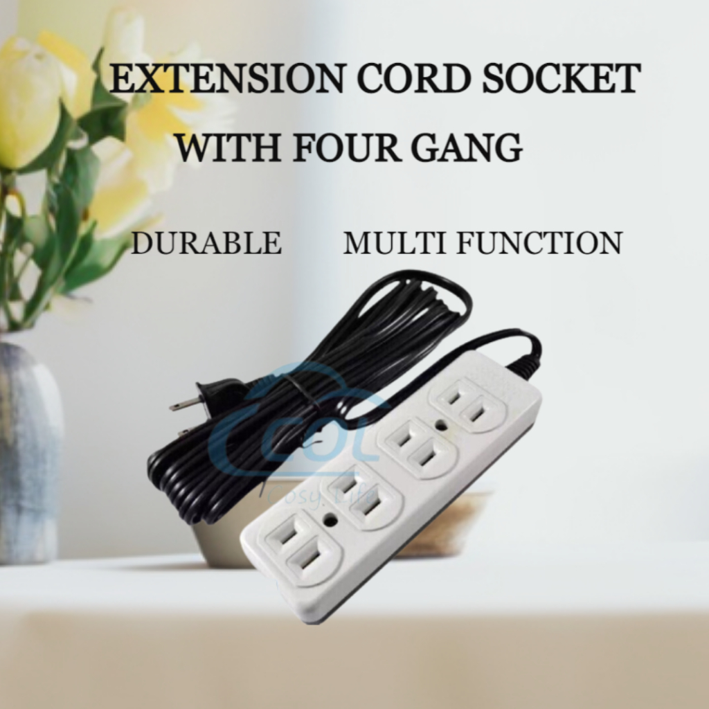 4 Socket Extension Outlet 5 Meters Plug/Extension Power Strip 4gang ...