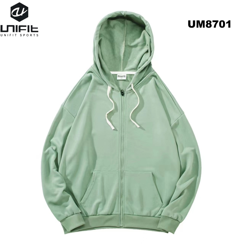 UNIFIT Men's Hoodie Jacket With Zipper Plain Fashion Sweat Shirts Long ...