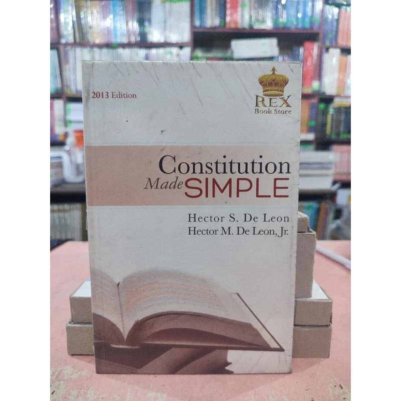 Constitution Made Simple 2013 by Hector De Leon | Shopee Philippines