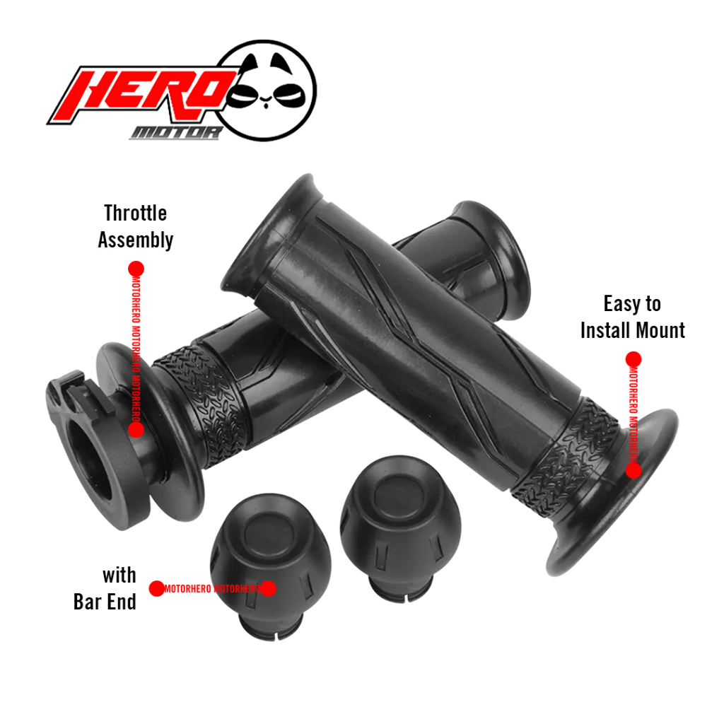 Yamaha Genuine Handle Grip Assembly with Bar End Plug Throttle Cable ...