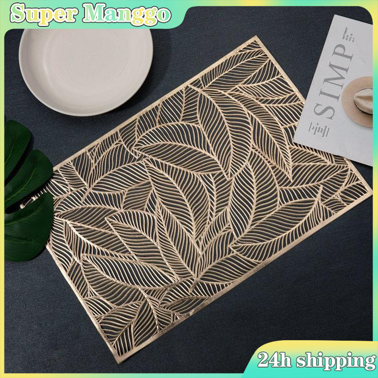 Placemats For Dining Table PVC Placemat Elegant Hollow Pads Table Bowl ...