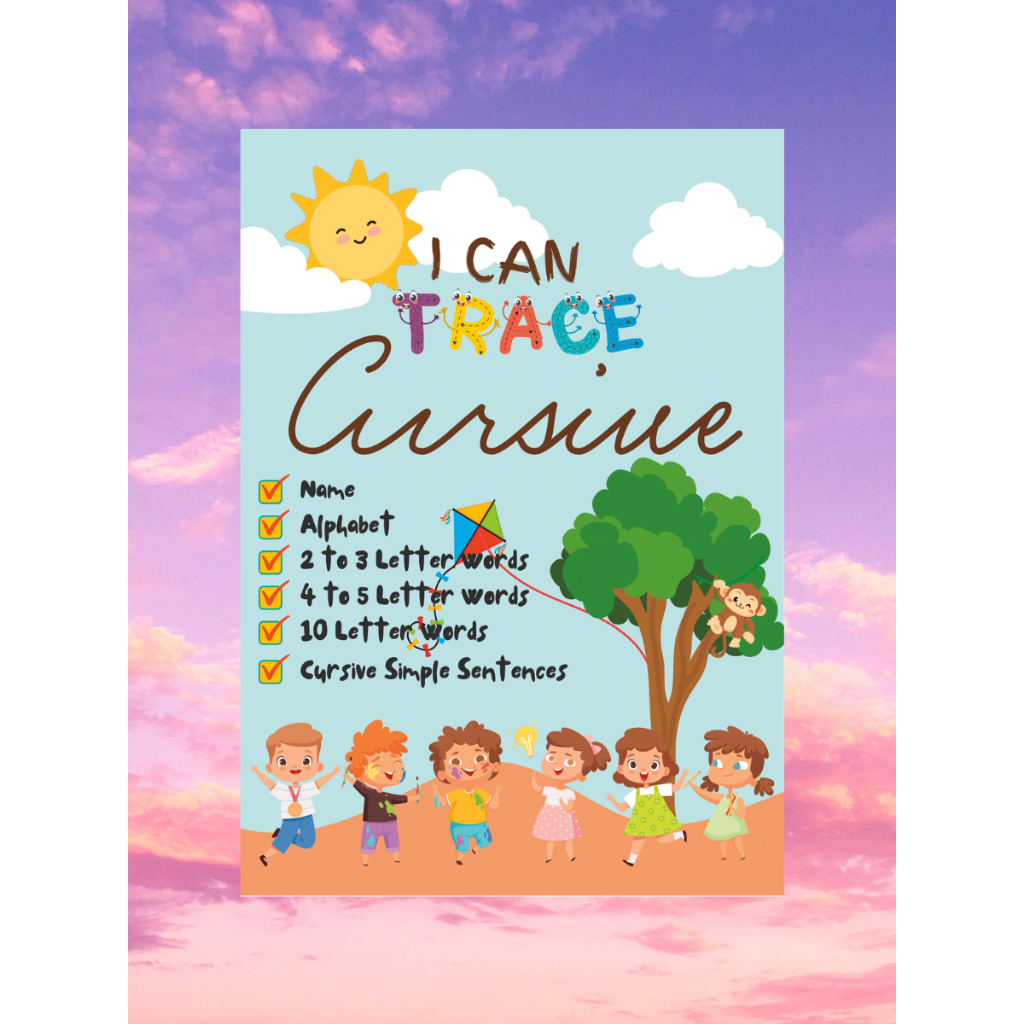 I Can Trace Cursive Worksheet a4 Size | Shopee Philippines