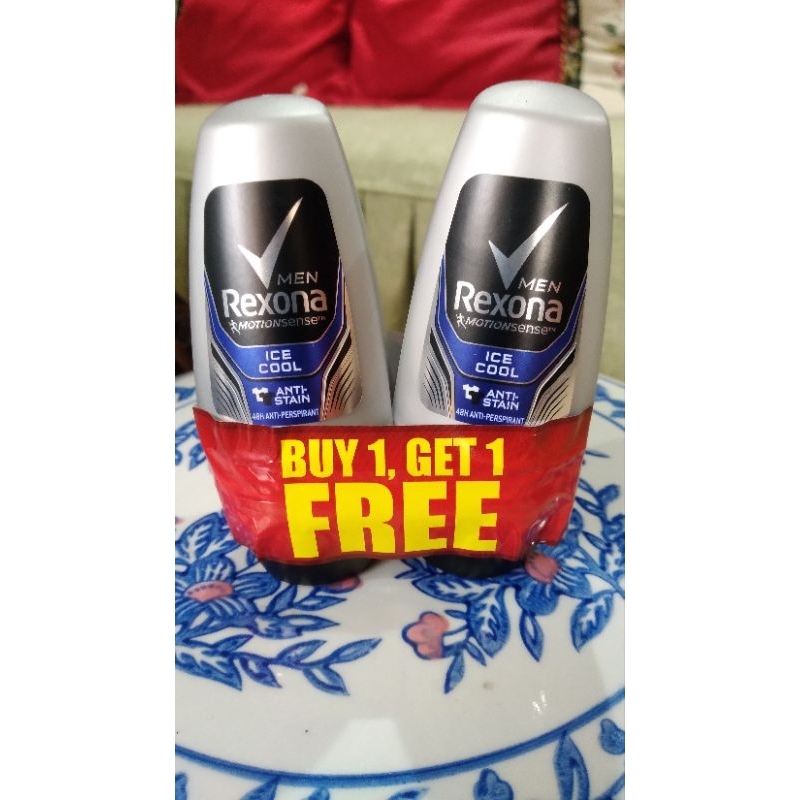 2x50ml REXONA ICE COOL Motion Sense Roll On Deodorant for Men | Shopee Philippines