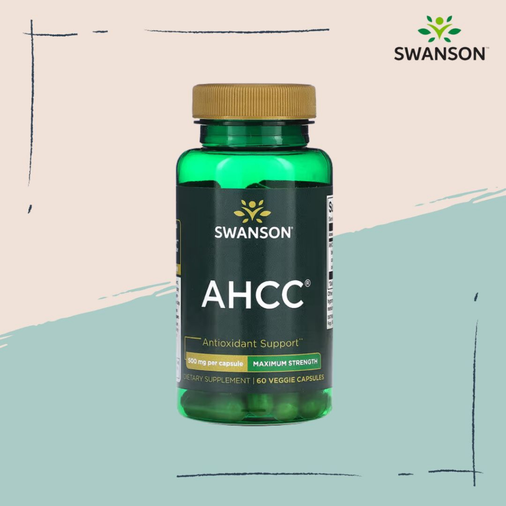 Swanson Ph Swanson, AHCC, Maximum Strength, 500 mg, 60 Veggie Capsules ...