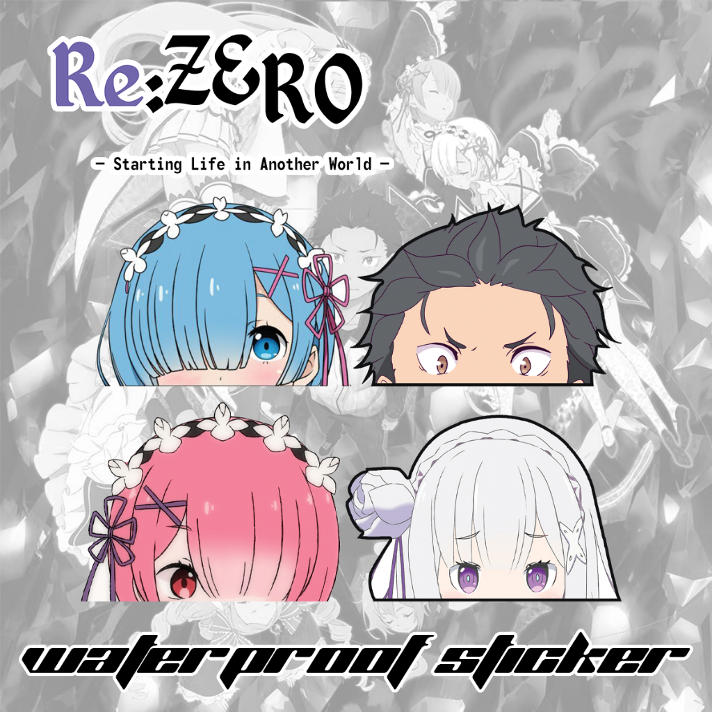 RE:ZERO 】 ANIME PEEKING WATERPROOF VINYL STICKER SET 1 | Shopee Philippines