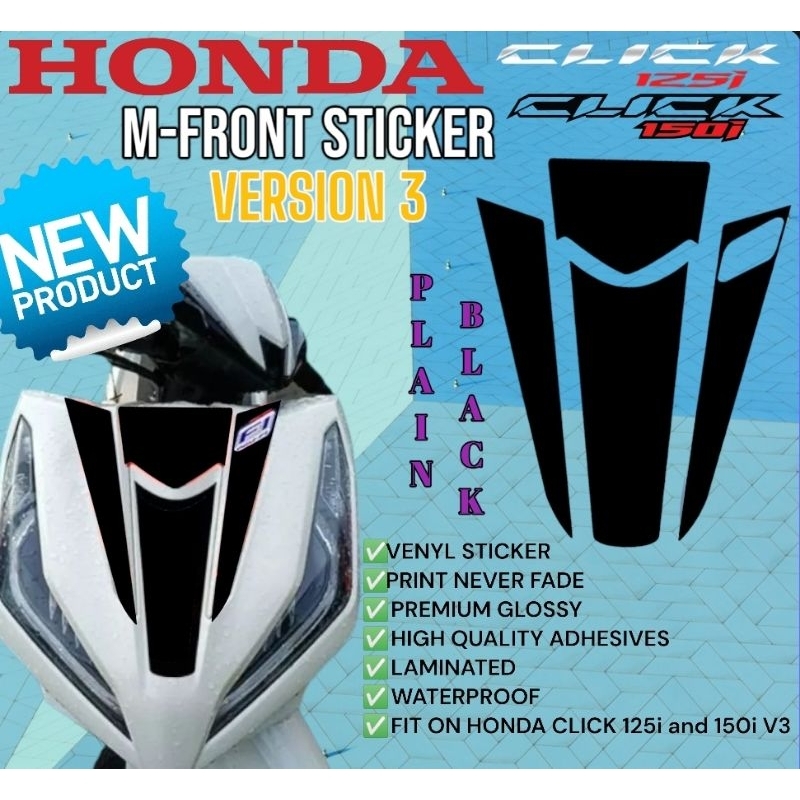 Honda Click 125i and 150i V3 M-Front Cover Sticker / Click Front Cover ...