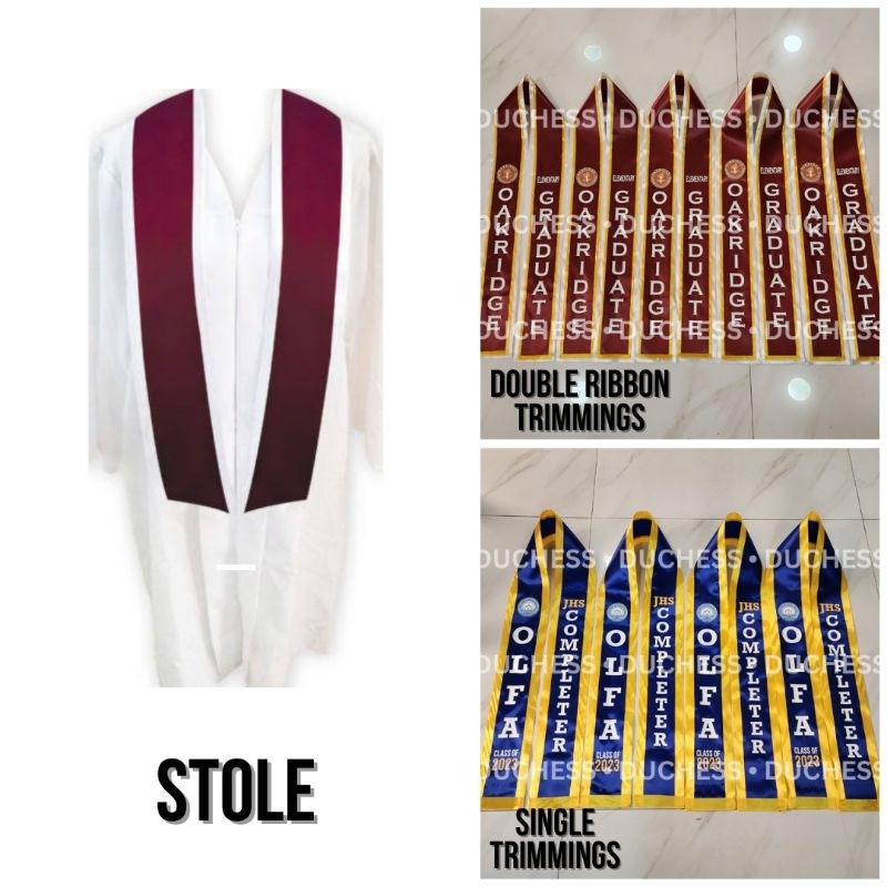 Customized Graduation Stole/Sash Completer Stole/Sash | Shopee Philippines