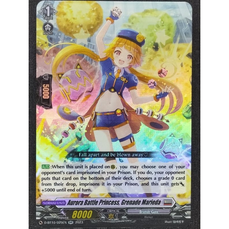 Aurora Battle Princess, Grenade Marieda (D-BT10/025EN RR) - Cardfight!! Vanguard OverDress ...