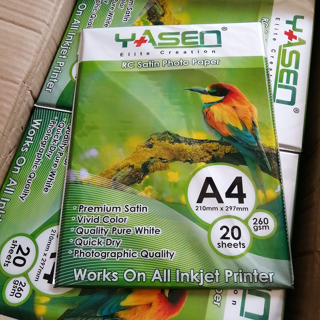 Yasen RC Rough Satin photopaper A4 260gsm waterproof 20sheets photo ...