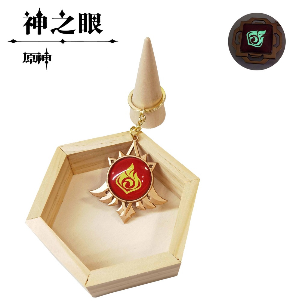 Game Genshin Impact Vision Luminous Key chains Game Project Cosplay ...
