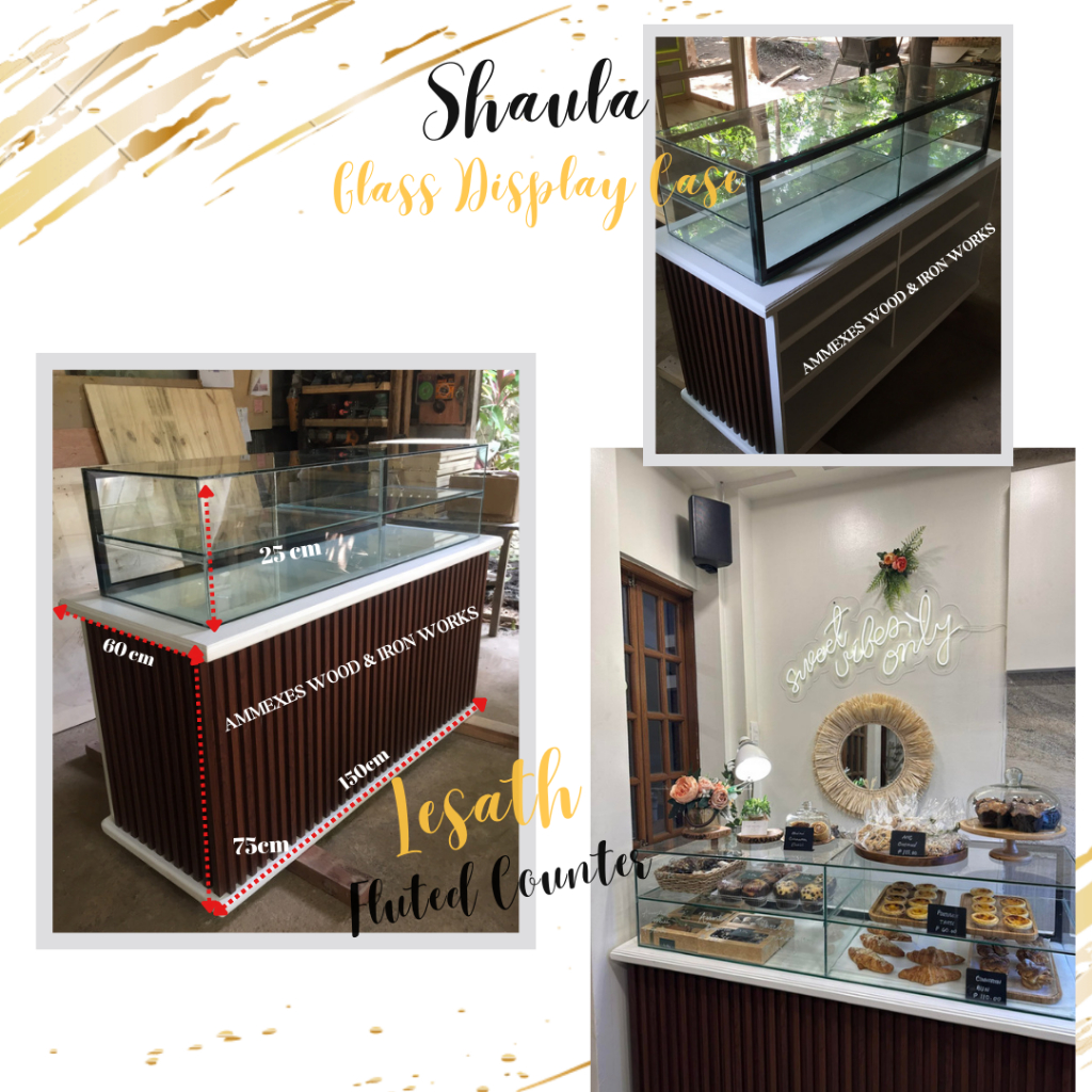 Shaula Glass Aluminum Pastry Case Bread Display Rack Counter Top ...