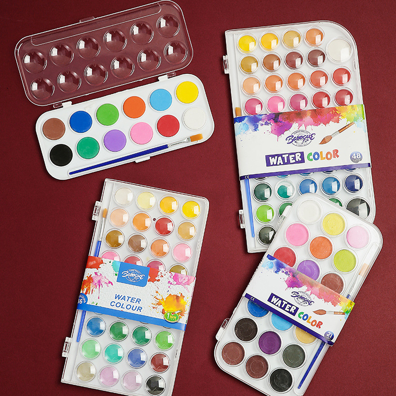 12/36/48 colors solid water color paint set Watercolor Cakes Solid ...