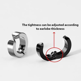 Titanium Steel Ear Stud Ear Clip Magnet Fake Ear Buckle No Ear Pierce ...
