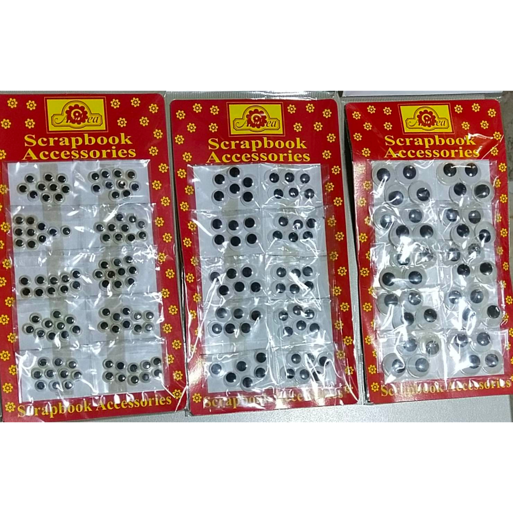 Scrapbook Accessories: MOVING EYES in different sizes in cards SMALL ...