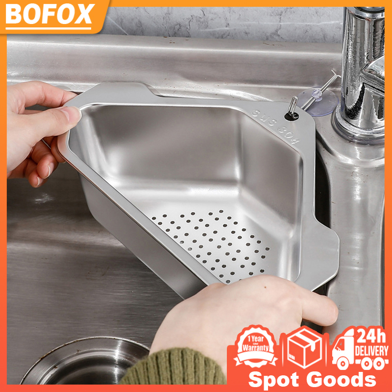 304 Stainless Steel Sink Drain Basket Hanging Kitchen Mesh Dish ...