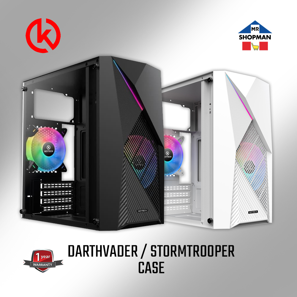 Keytech Darthvader Black / Stormtrooper White w/ 2 RGB Fans Flow ...