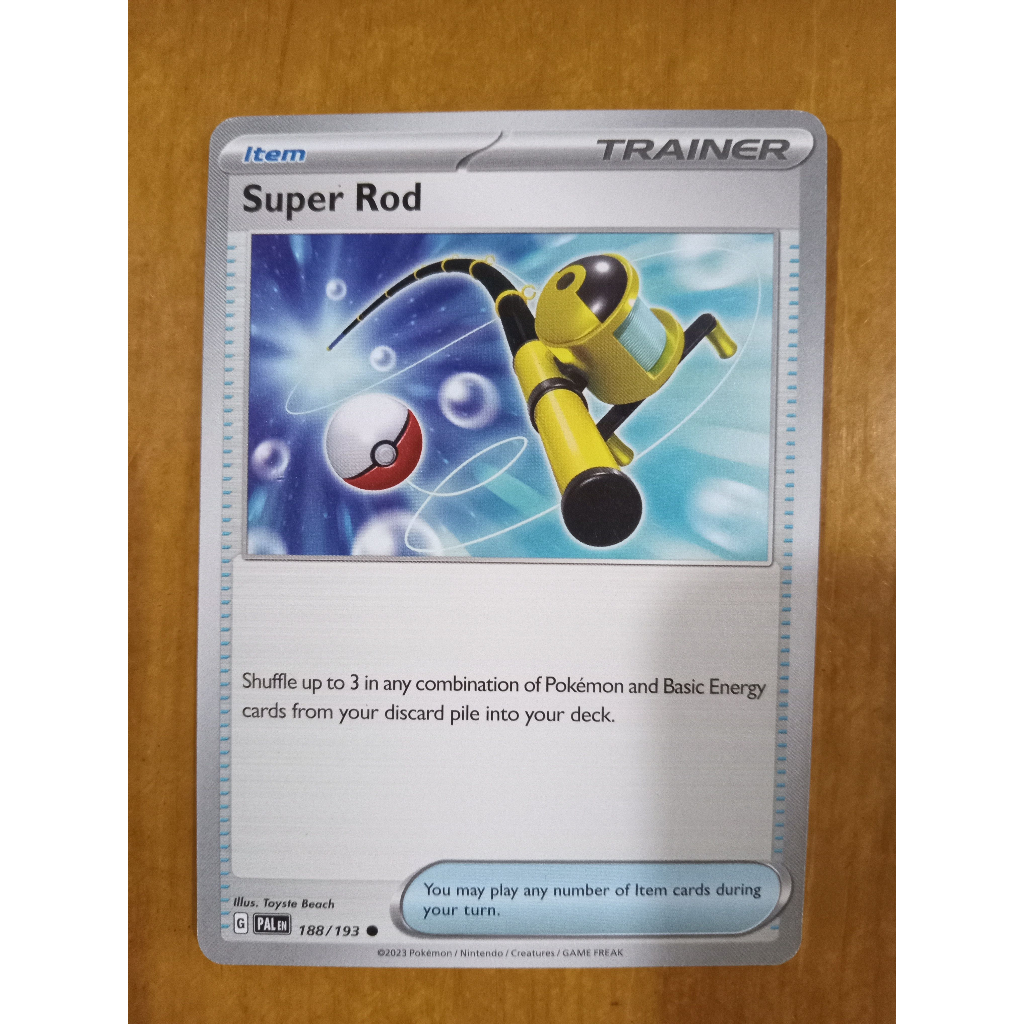 Super Rod Common 188/193 Pokemon TCG Standard English (Paldea Evolved ...