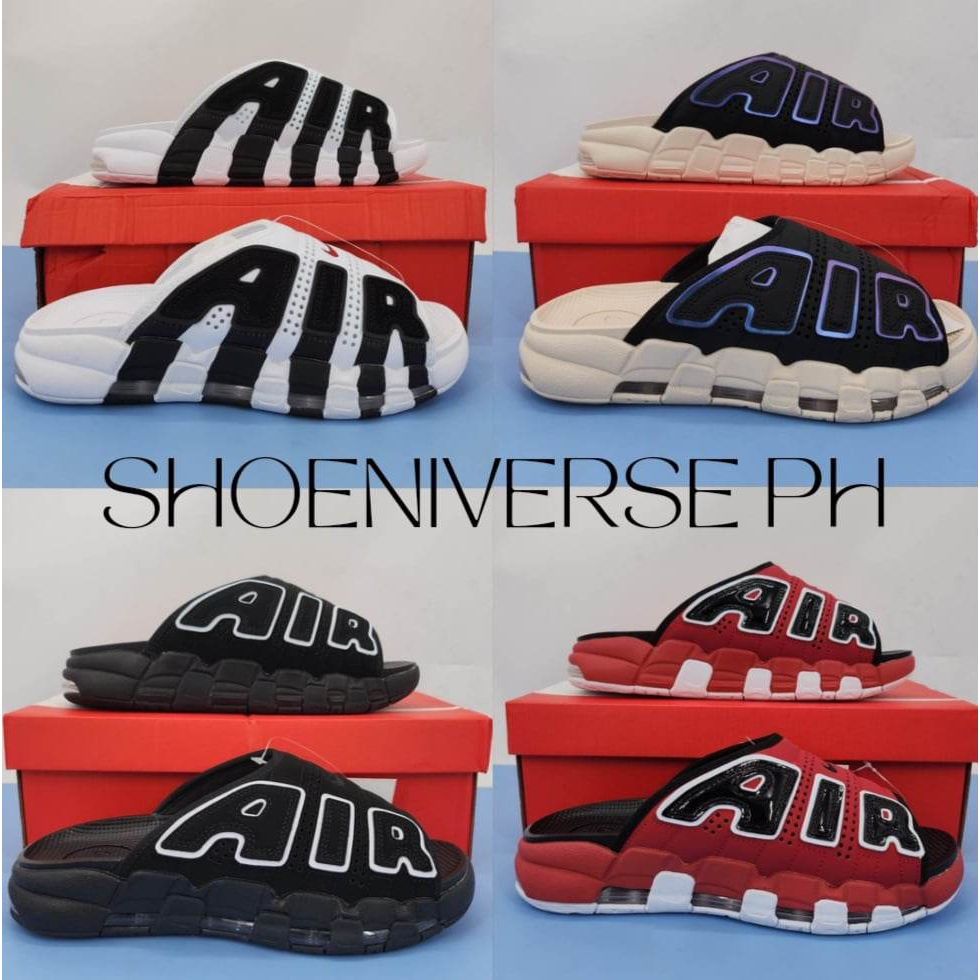 AIR MORE UPTEMPO SLIDE SPORTS CASUAL SLIPPERS FOR MEN | Shopee Philippines