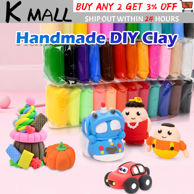 12/24/36/48 Colors Air Dry Clay with Tools /Lightweight Clay for Slime ...