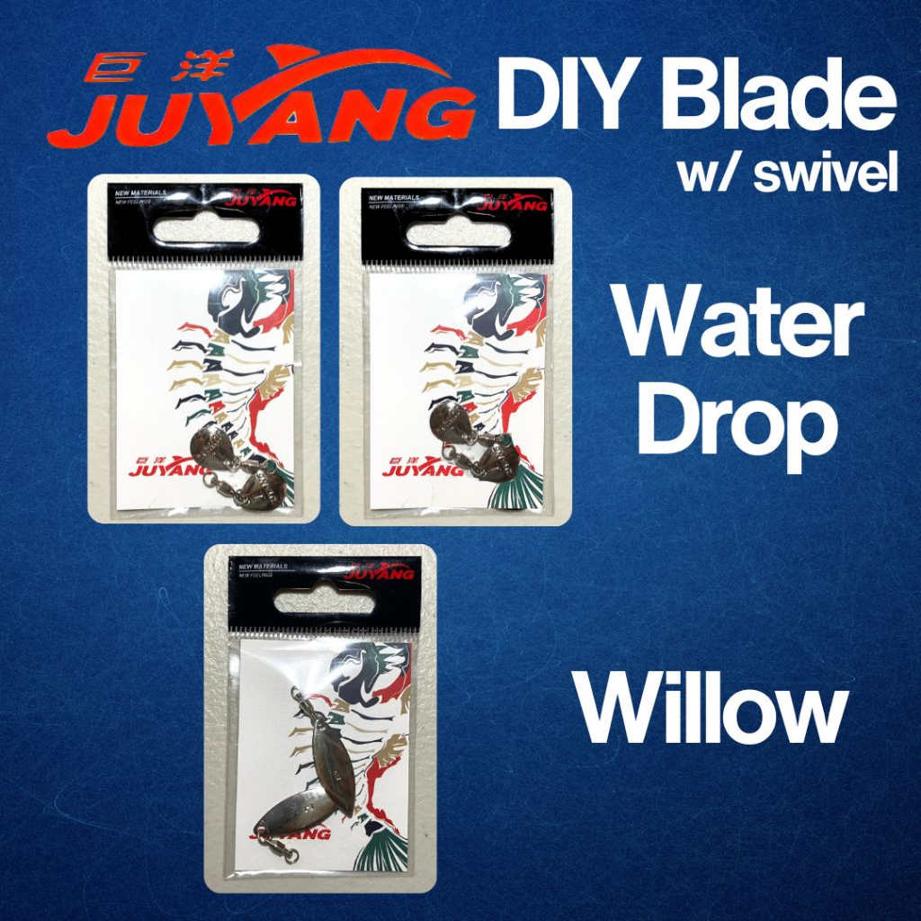 JUYANG DIY Blade with Swivel Water Drop / Willow #1 #2 Fishing tools ...