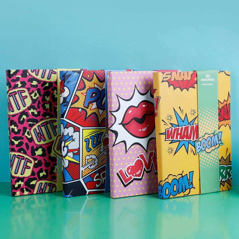 Pop Art Comic Design (#4129) Hardbound A5 Regular & A6 Mini Notebook Journal | Shopee Philippines