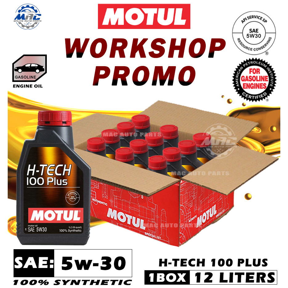 Motul H-Tech 100 Plus 5w30 Gasoline Engine Oil 1 BOX 12 LITERS 100% ...