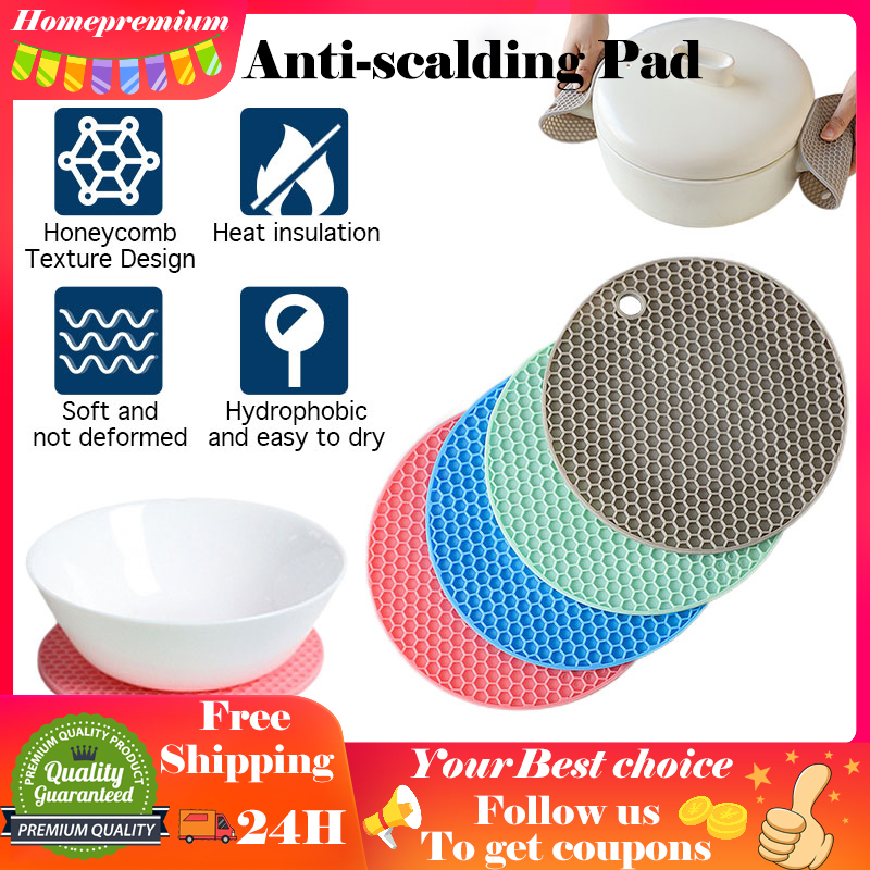 Round Insulation Rubber Mat Anti-Scalding Non-slip Pad Heat-Resistant ...