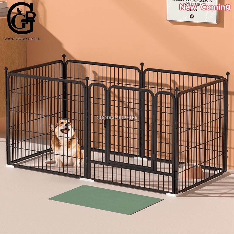 Adjustable Dog Cage with 6 Panels -Perfect Dog Fences and Playpen for Pets of 60/70/80cm ...