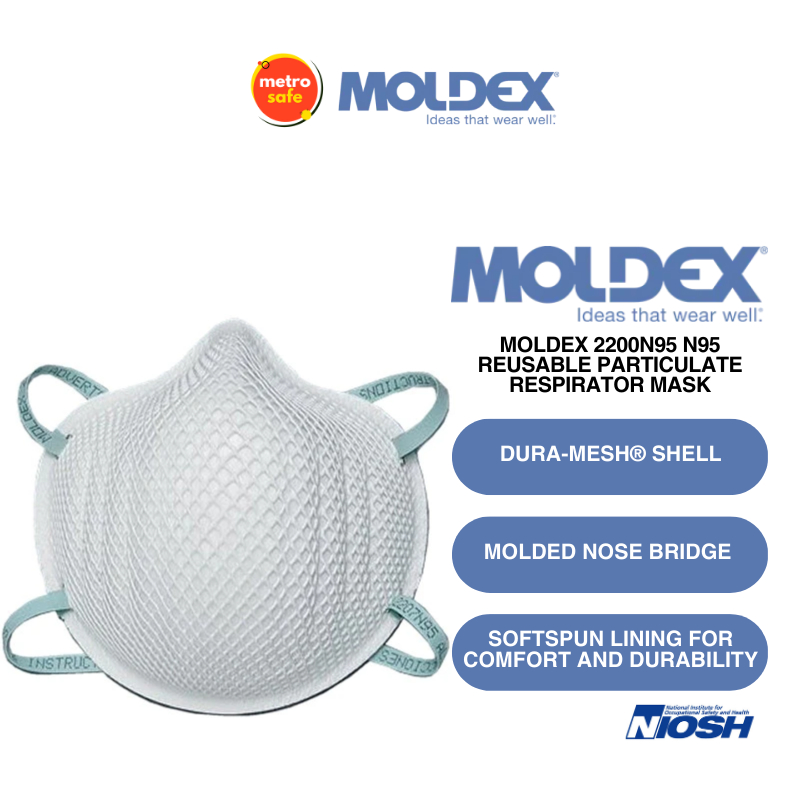 20PCS N95 2200N95 MOLDEX Disposable NIOSH Particulate Respirator Mask ...