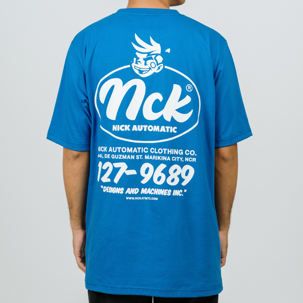 Nick Automatic "Designs and Machines INC." Blue T-shirt | Shopee ...
