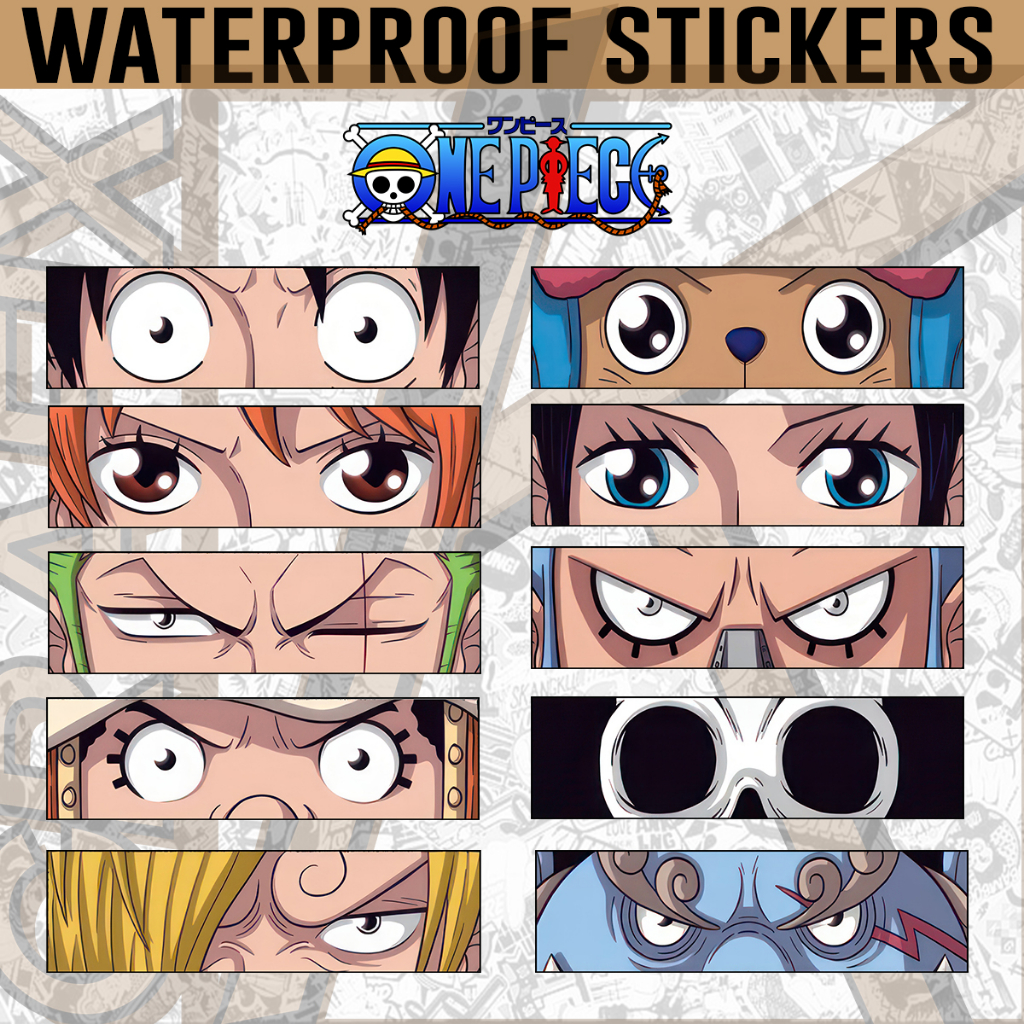 One Piece Eye Waterproof Laminated Vinyl Anime Stickers Slap PER PIECE ...