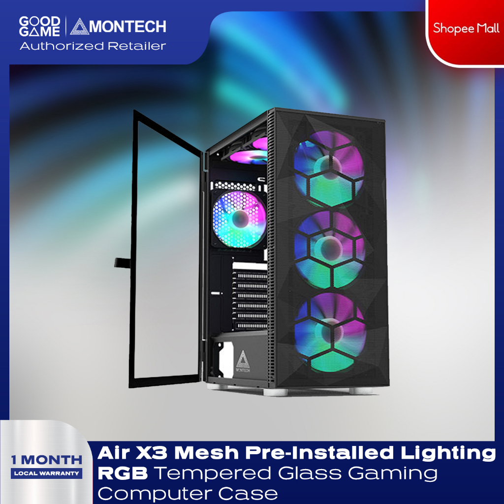 Montech X3 Mesh RGB CPU Case Gaming Case | Shopee Philippines