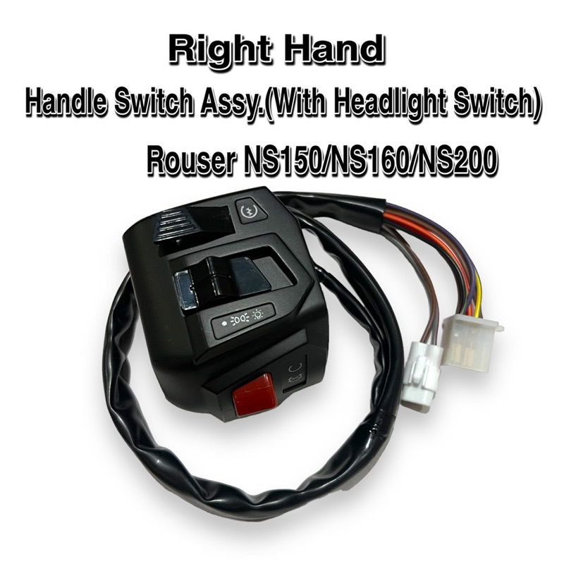 Right hand handle switch assy with headlight switch for rouser ns150 ...