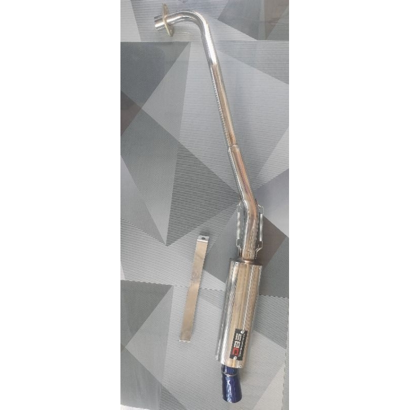 DBS Muffler Set for Wave 100/110/Smash 115/RUSI 110/SYm BLUE TIP with ...
