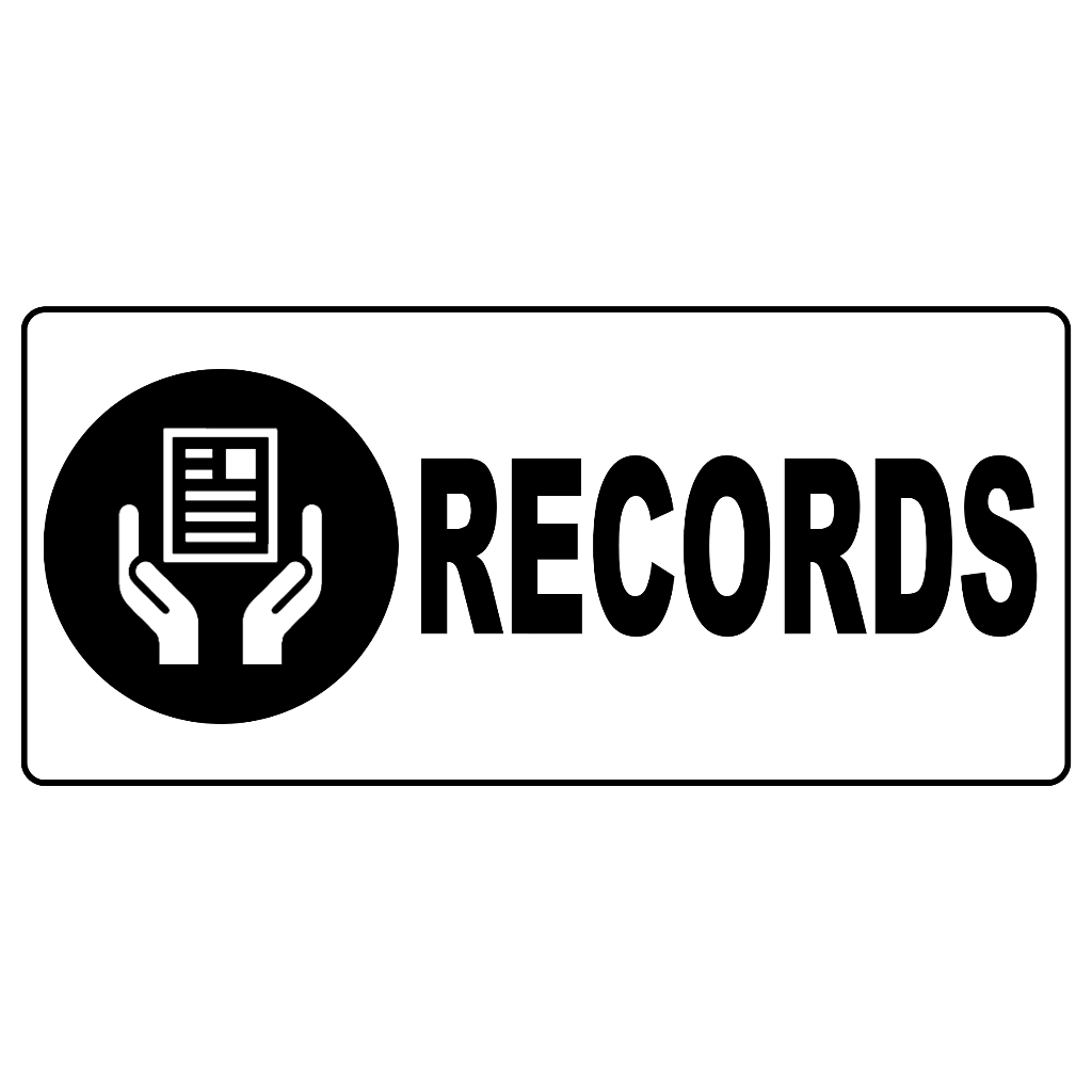 RECORDS SIGNAGE PVC TYPE WATERPROOF AND NON-FADING | Shopee Philippines