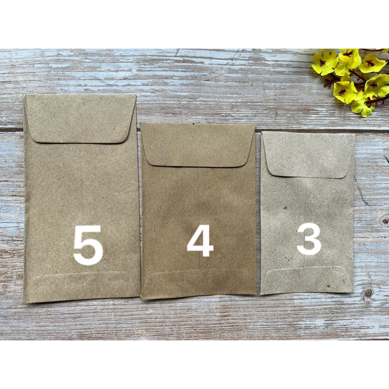 Golder Kraft Coin Envelopes No. 3 /4 /5 500pcs | Shopee Philippines