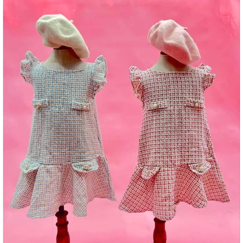 Little Vella Tweed Dress ( 3-6 Years Old) | Shopee Philippines