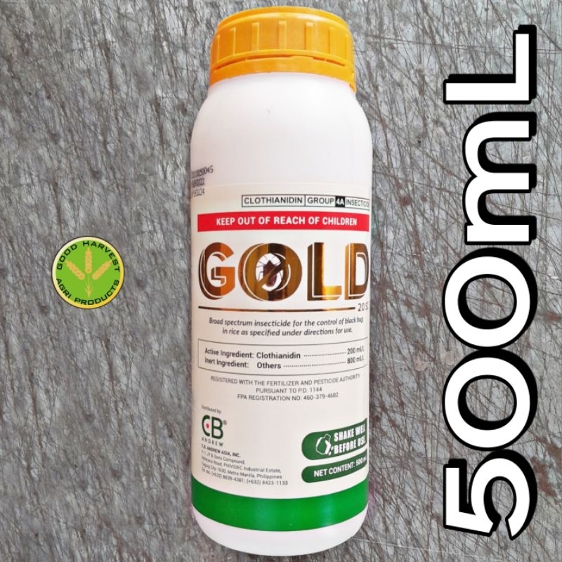 GOLD 20 SC (500mL) CLOTHIANIDIN INSECTICIDE C.B. ANDREW | Shopee ...