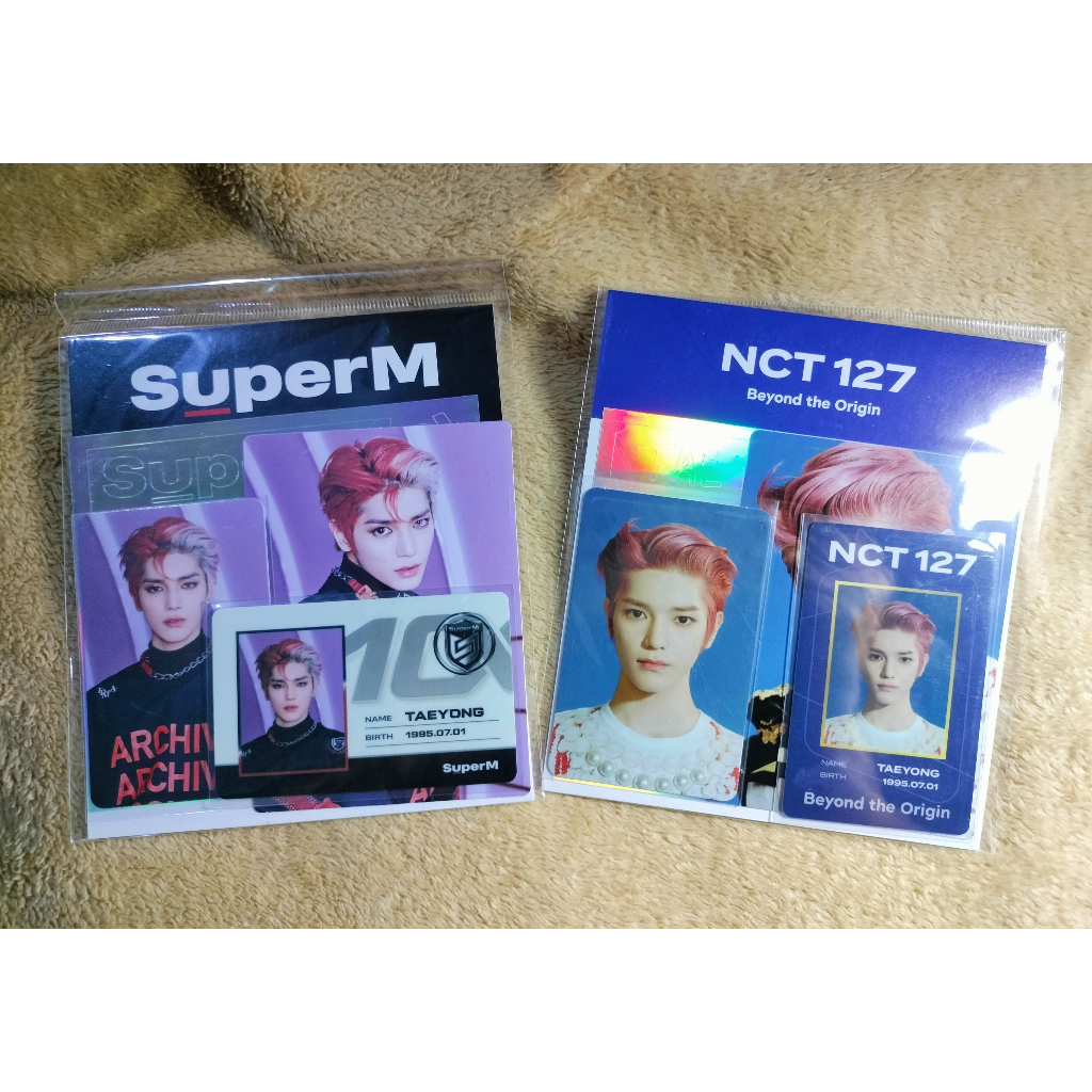 TAEYONG NCT127 Beyond The Origin ID Card / Deco Set & SuperM Beyond The Future ID Card + Deco ...