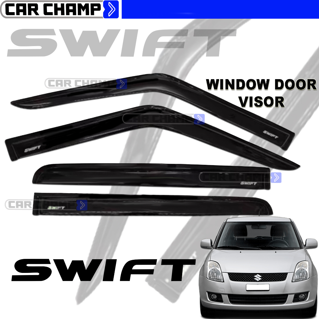 Suzuki Swift 2005 to 2011 OEM Window Door Visor Black 2006 2007 2008 ...