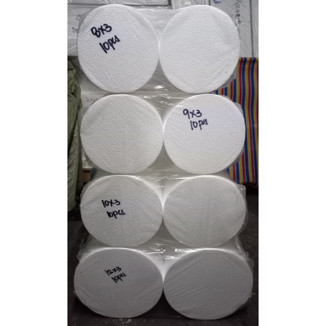 DUMMY CAKE STYRO ROUND SOLD BY 1PC |8x3|9x3|10x3|12x3 | Shopee Philippines