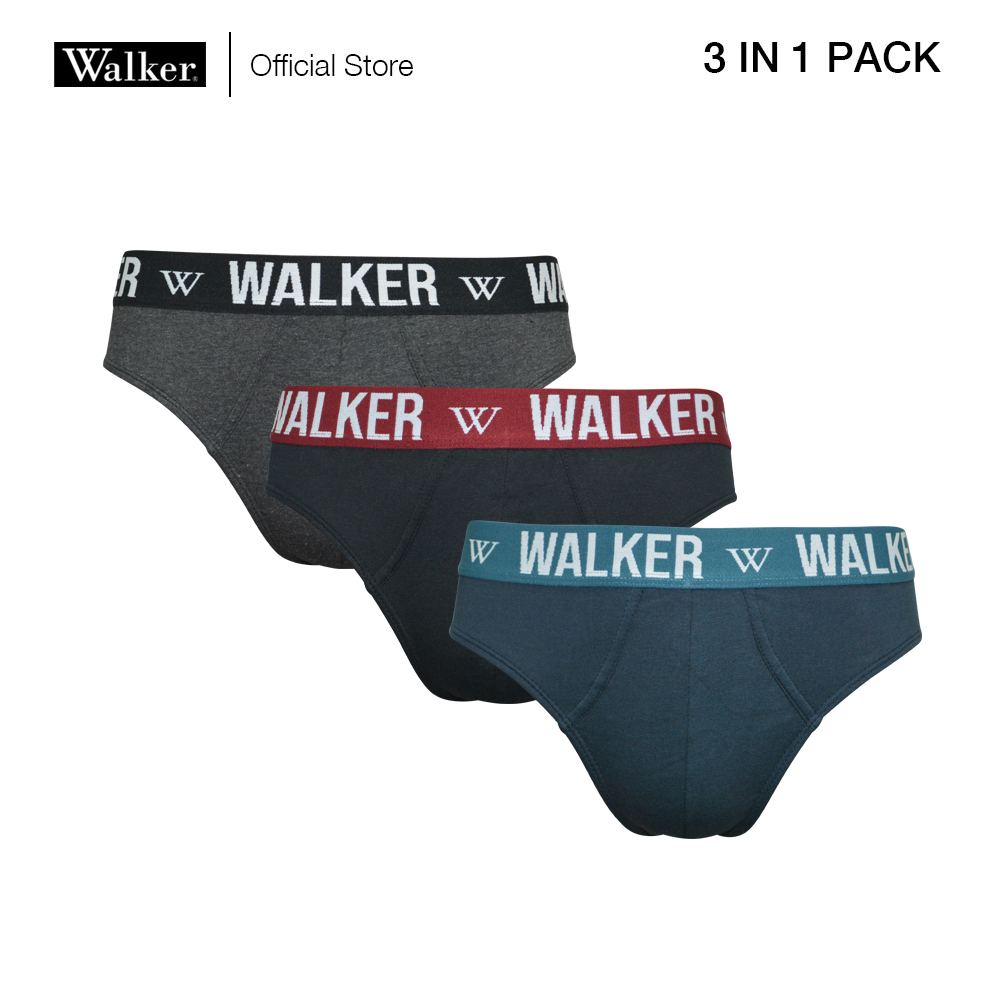 Walker Organic Cotton USA Men Modern Hipster Bold Underwear Brief (3 in ...