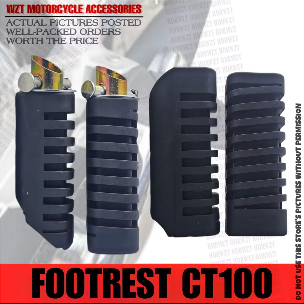 CSL KAWASAKI BAJAJ CT100 REAR & FRONT FOOTREST / RUBBER REST FOR ...