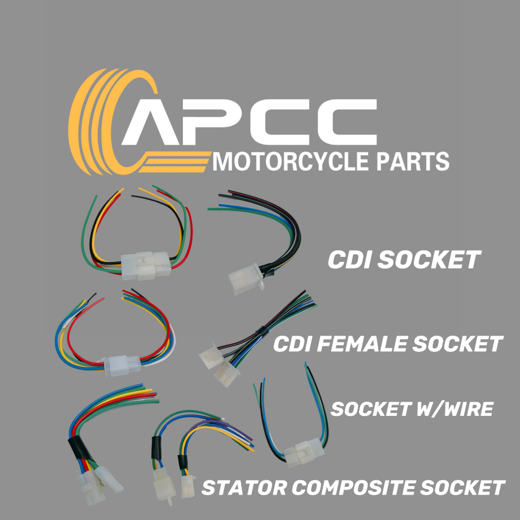 Motorcycle Cdi Femsle Socket 4-5-6wires GY6-125/WY/CG125/FXD/DY100/XRM ...