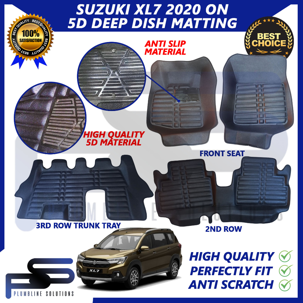 DL / 5D / TPE / Black Deep Dish for Suzuki XL7 2020 - 2023 ODeep Dish ...
