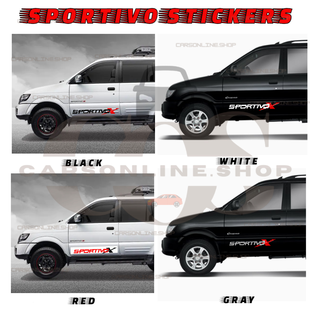 COS 1Pc Isuzu Sportivo Car Sticker Design for Side Doors and Rear ...