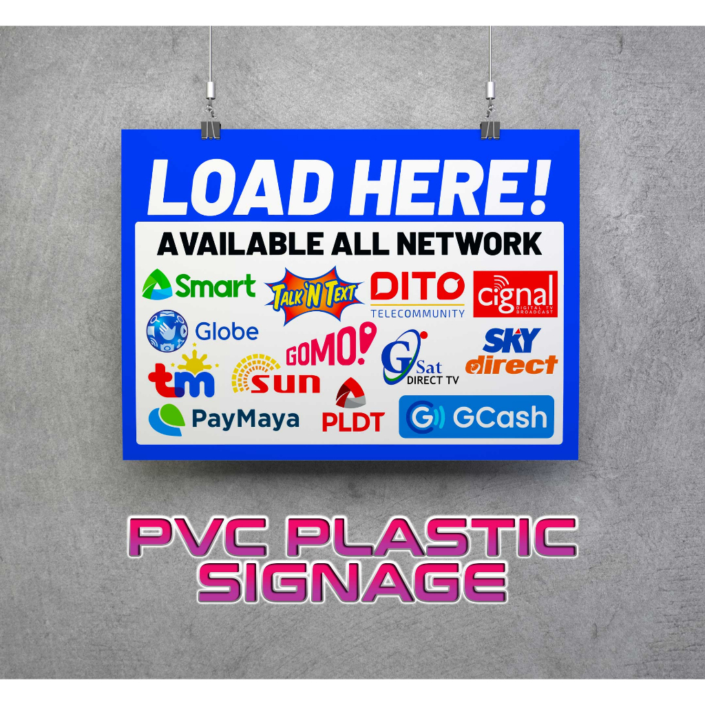 LOAD HERE BOARD SIGNAGE GLOSSY LAMINATED | Shopee Philippines