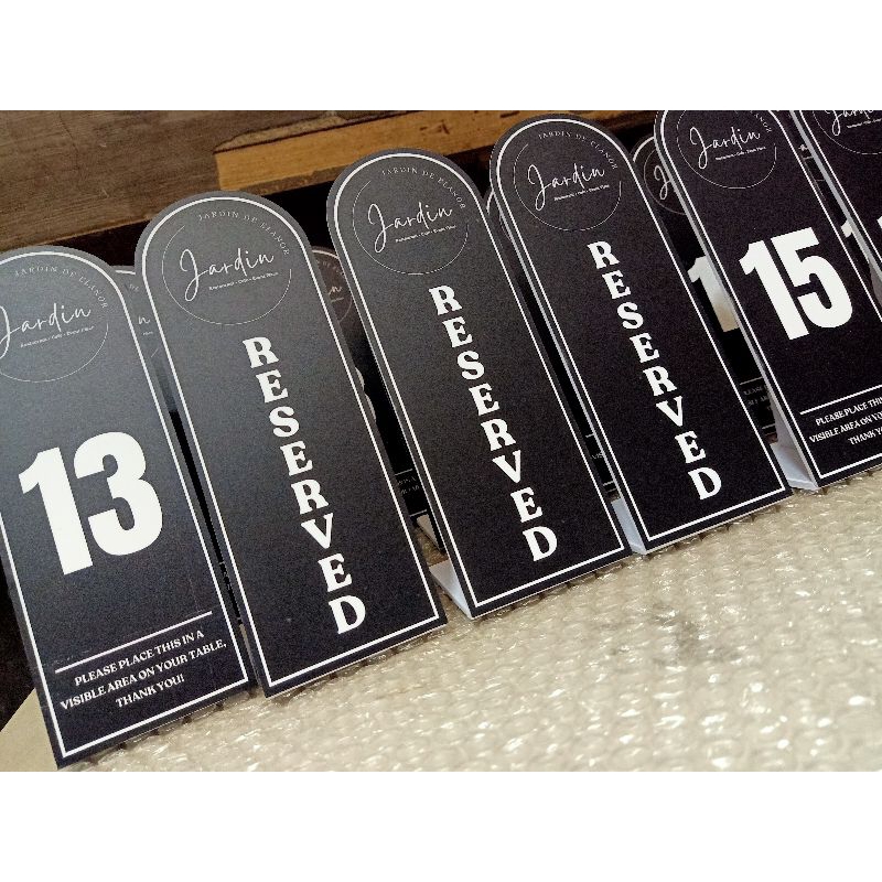 3x8 Reserved Standee front only with logo Personalized Customized ...