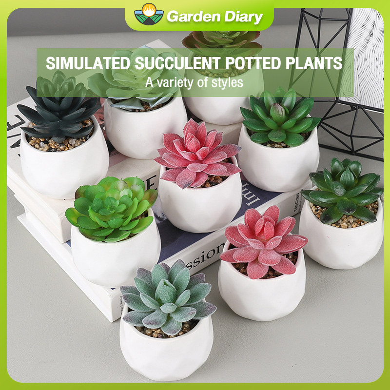 Artificial potted plants, Nordic style office ornaments, simulated ...