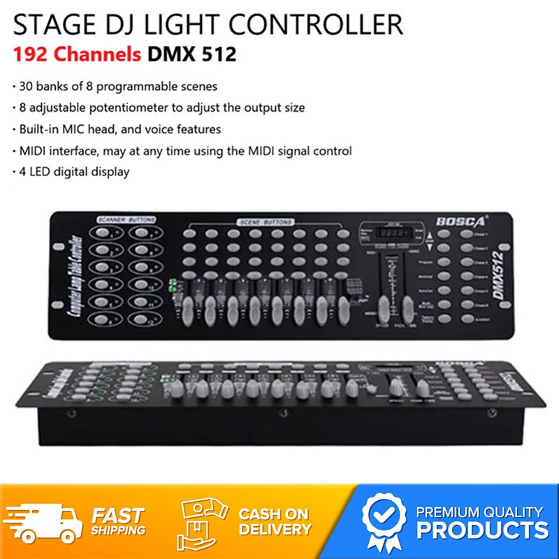 192 DMX 512 Stage Light Controller Light Dimmer Lighting Party Pub ...